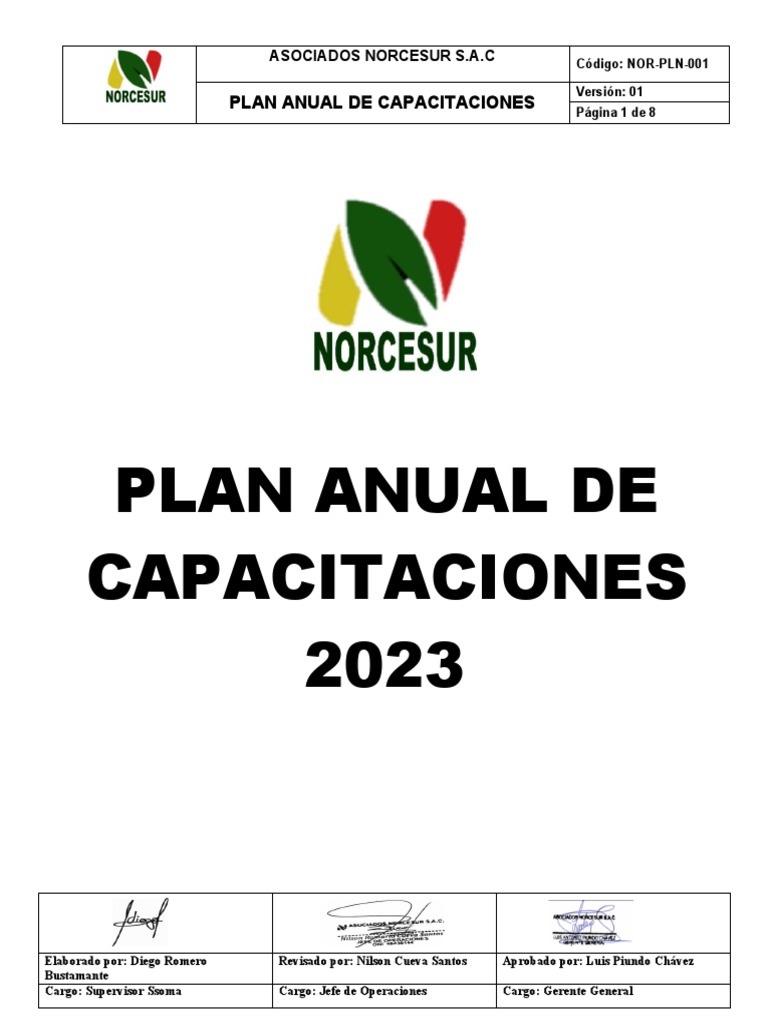 Plan Anual de Capacitaciones | PDF