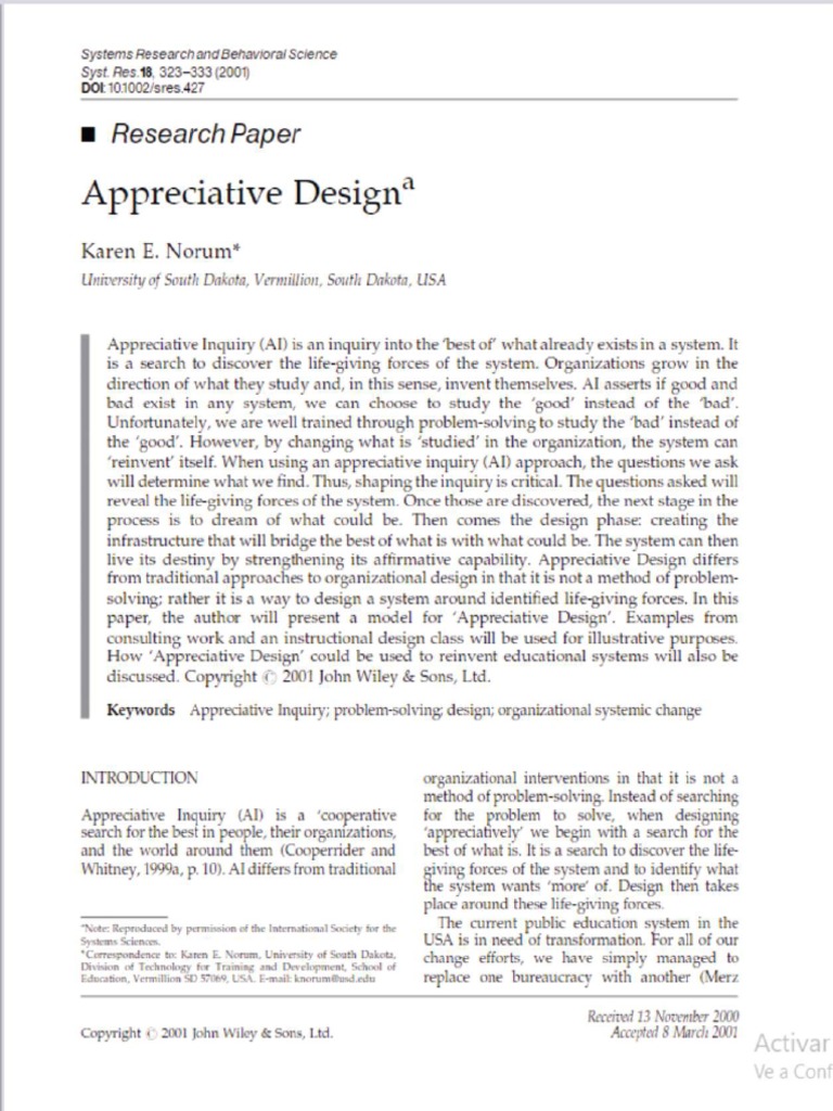 Appreciative Design Compressed | PDF | Creativity | Innovation