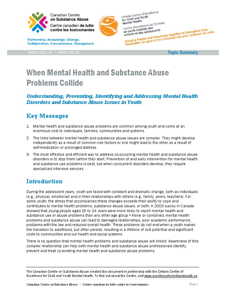 B - Mental Health and Substance Abuse | PDF | Substance Abuse | Mental ...