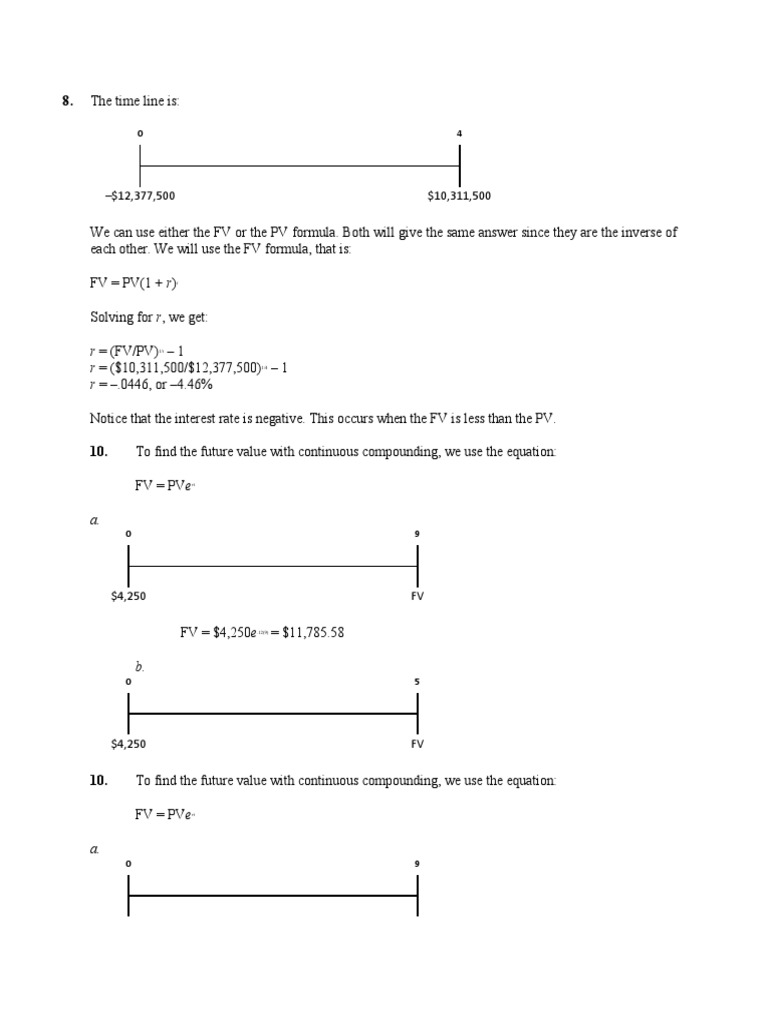 CF Chapter 4 Solutions | PDF | Present Value | Interest