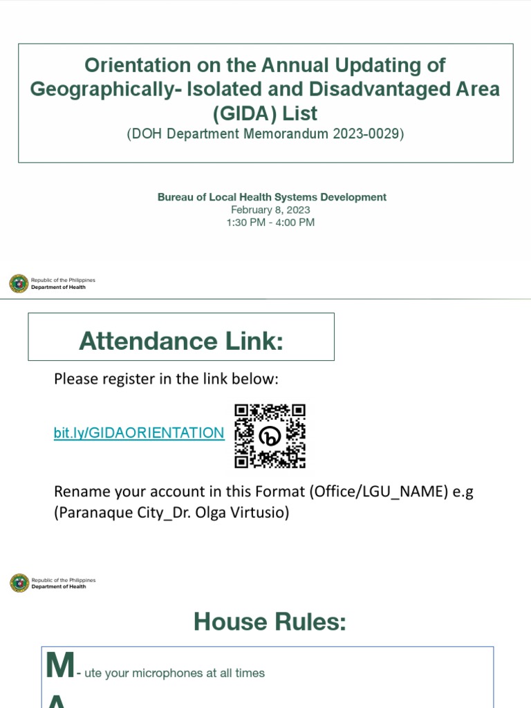 GIDA List Updating 2023 | PDF | Social Science | Wellness
