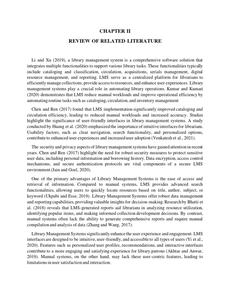 Chapter II RRL | PDF | Usability | Libraries Chapter II RRL | PDF | Usability | Libraries