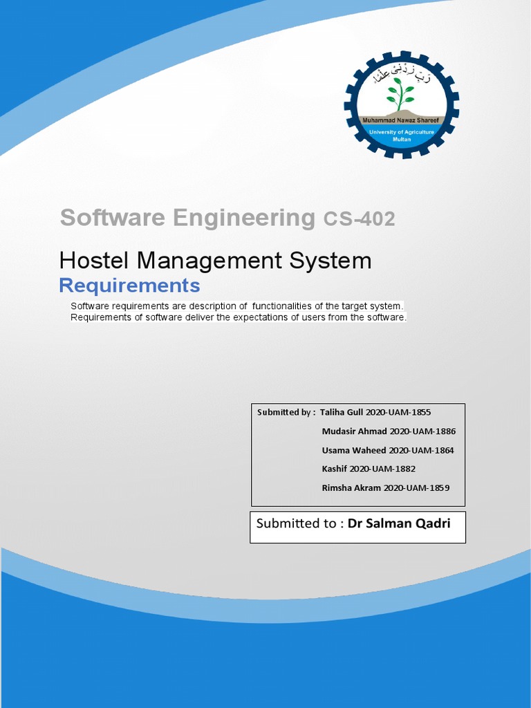 Requirements of Hostel Management System. (S.E) | PDF | Databases | Information Technology