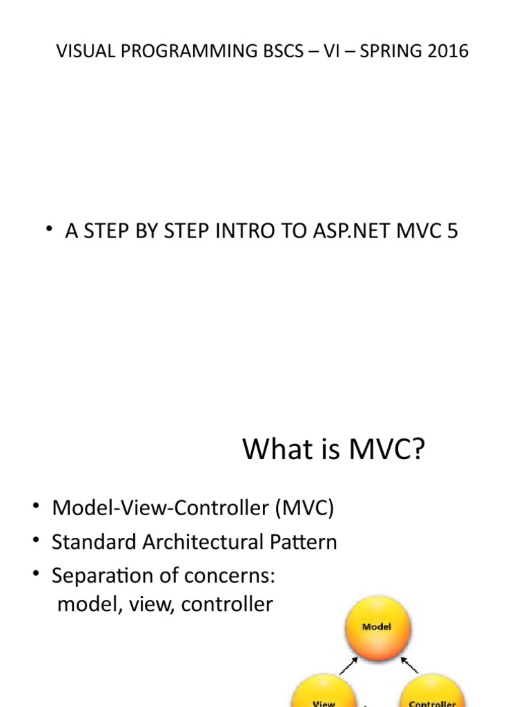 Mvc Introduction Pdf Model View Controller Software Engineering