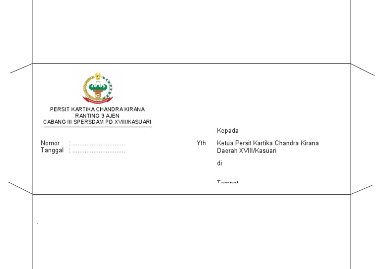 Format Amplop A4 Persit | PDF