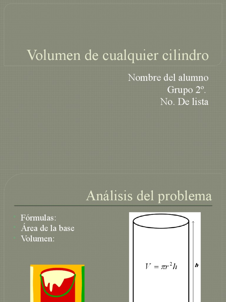Cálculo del volumen de un cilindro | PDF | Informática | Tecnología
