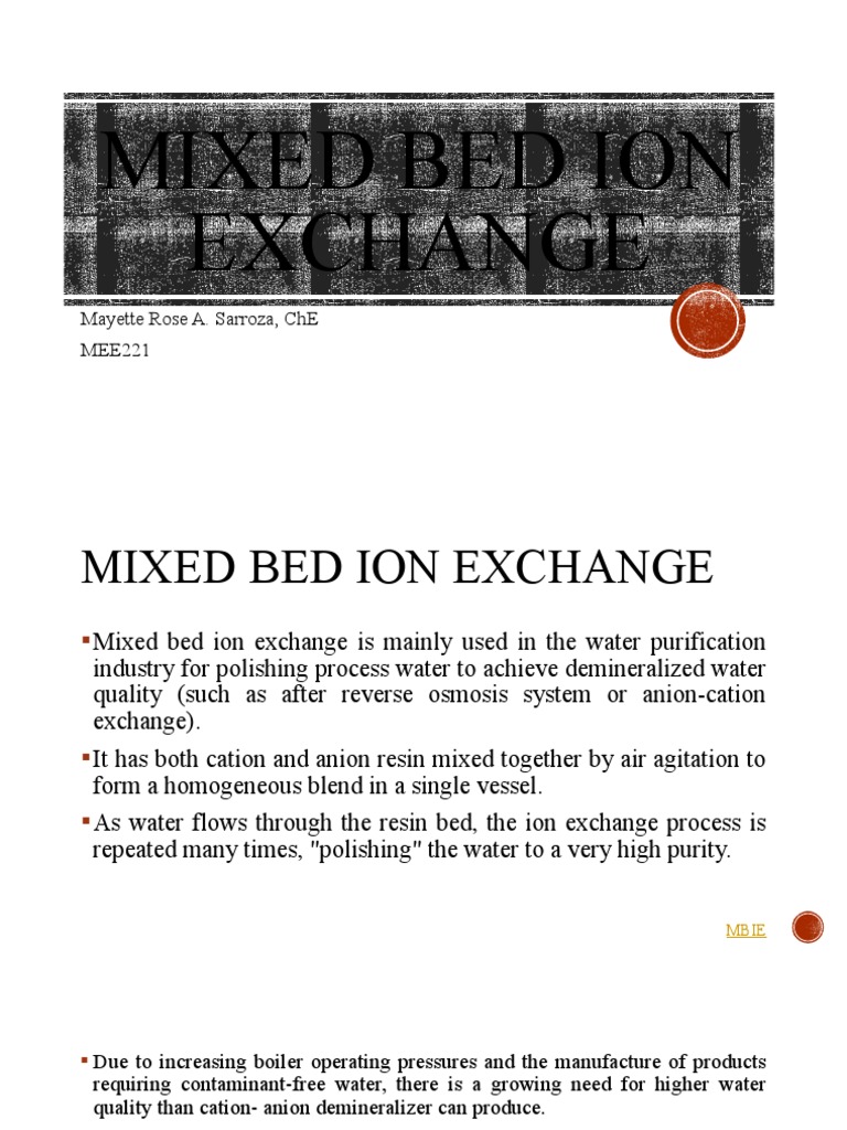 MIXED BED Ion EXCHANGE | PDF | Ion Exchange | Acid