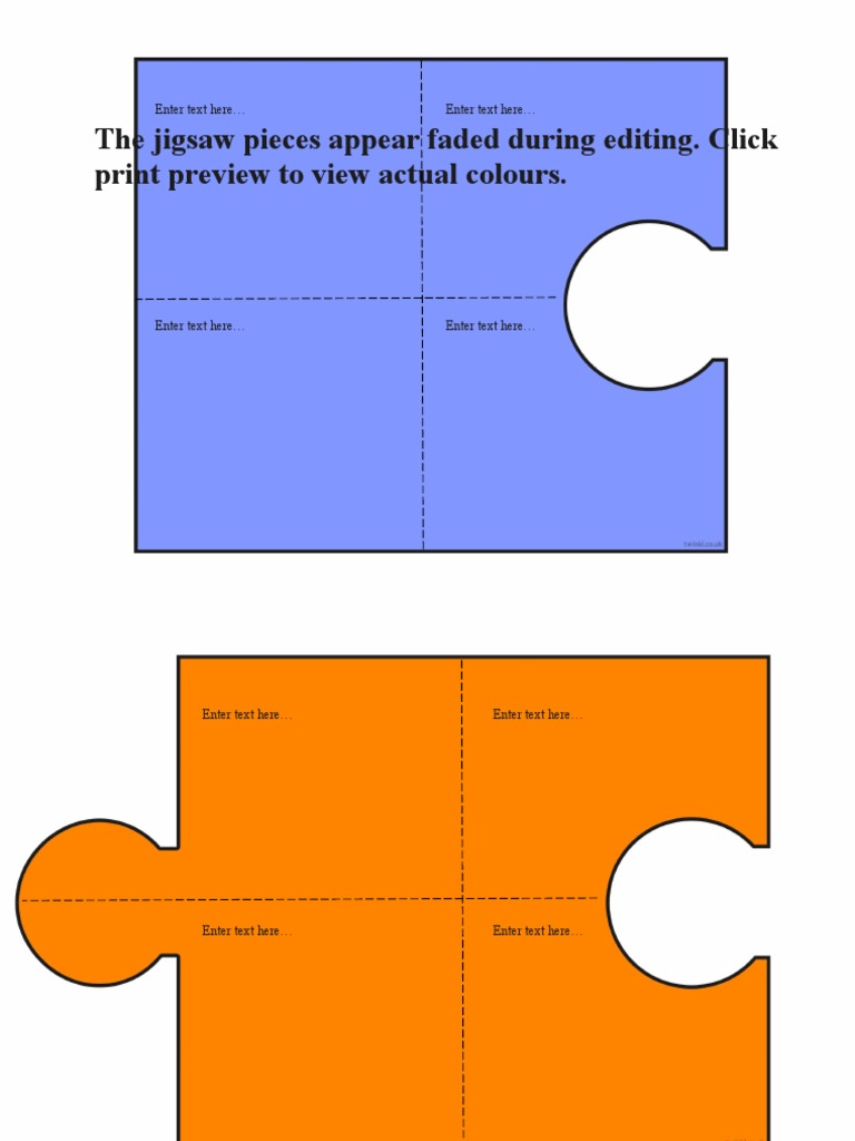 Editable Jigsaw Puzzle Pieces | PDF