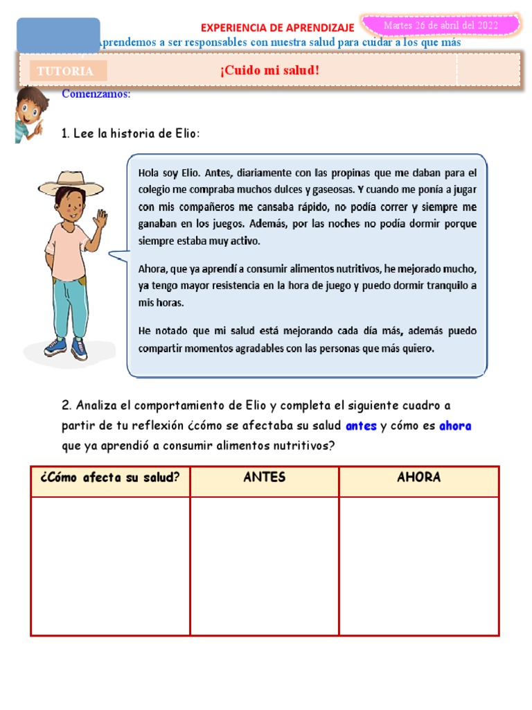 D2 A2 FICHA ¡Cuido Mi Salud | PDF