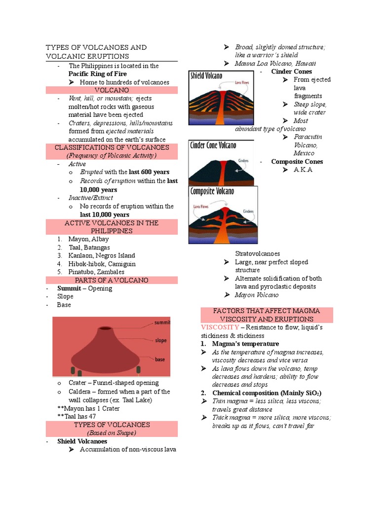 Q3 Sci Rev Final | PDF | Volcano | Types Of Volcanic Eruptions