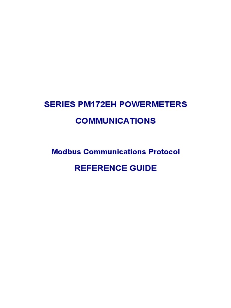 PM172EH Modbus | Download Free PDF | Integer (Computer Science) | Bit