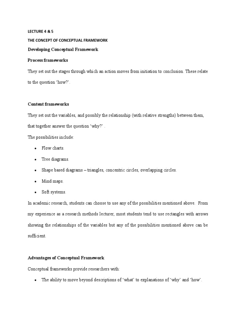 Conceptual Frameworks in Research | PDF | Questionnaire | Question