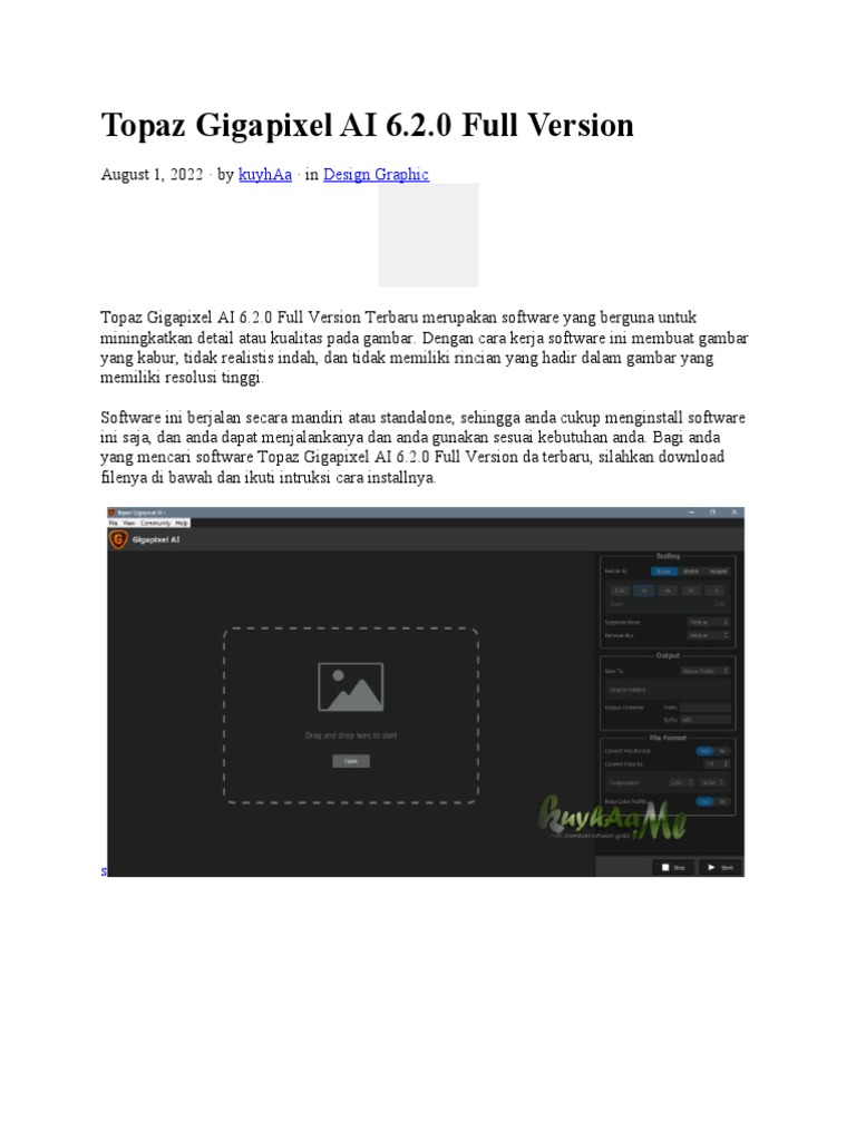 Topaz Gigapixel AI 6 | PDF | Komputer