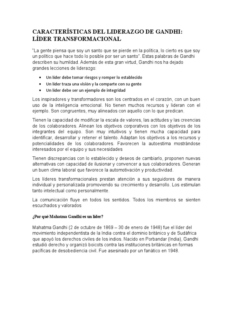 Mahatma Gandhi | PDF | Crecimiento personal y profesional