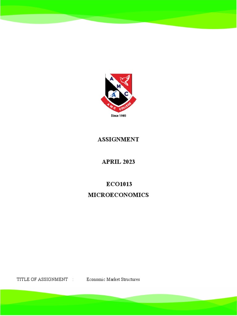 Assignment Apr-Aug2023 | PDF | Market (Economics) | Demand