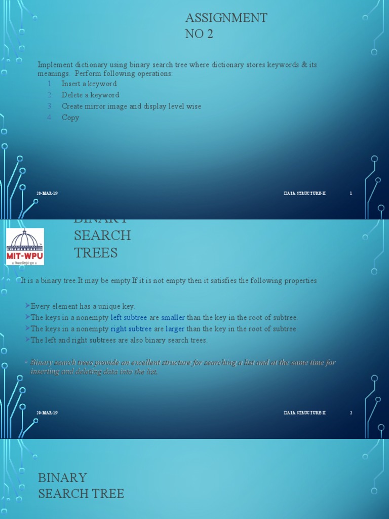 Binary Search Tree Pdf Theoretical Computer Science Data Management