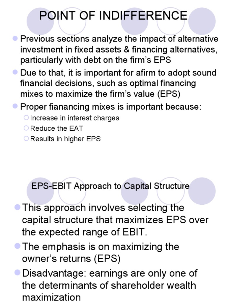 Ch.6 Point of Indifference | PDF | Capital Structure | Private Sector