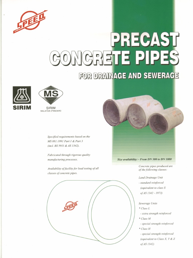Precast Concrete Pipes PDF | PDF