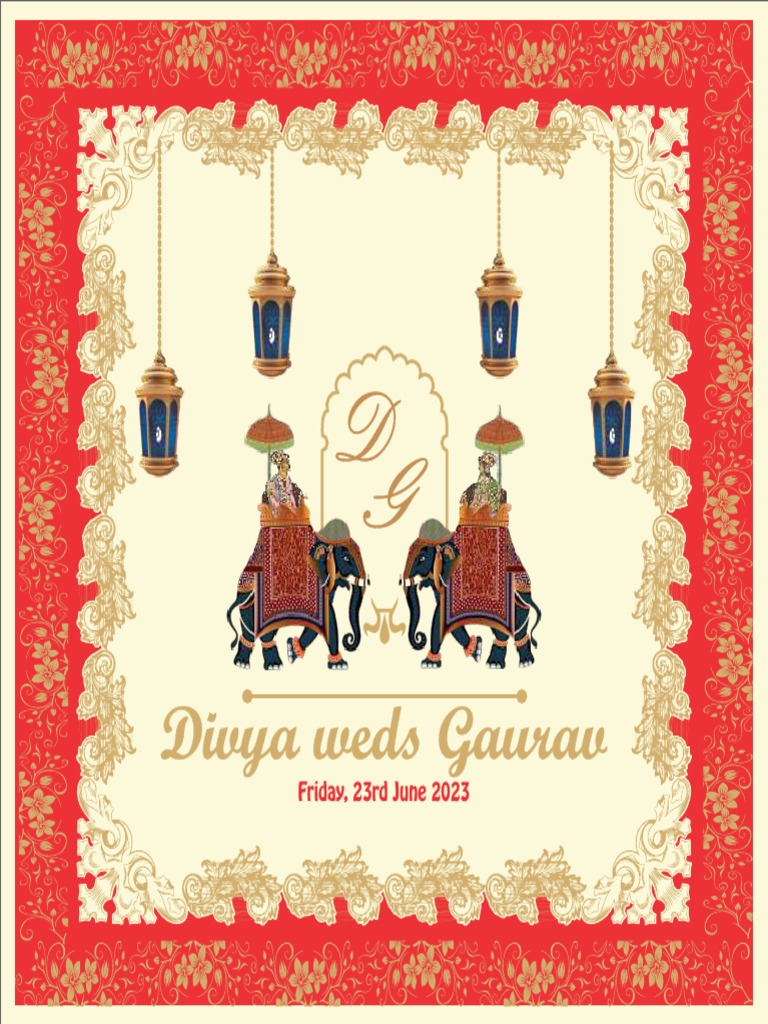 WEDDING CARD Divya & Gaurav | PDF