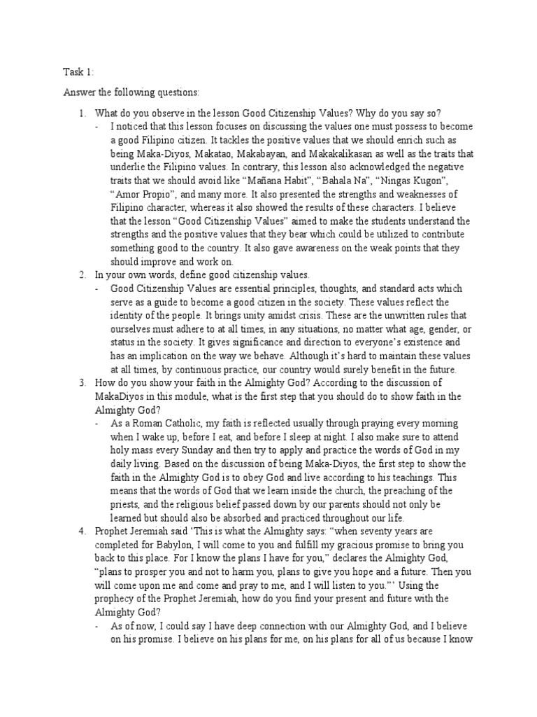 Robles - CWTS - Module 2 | PDF | Love | Prayer