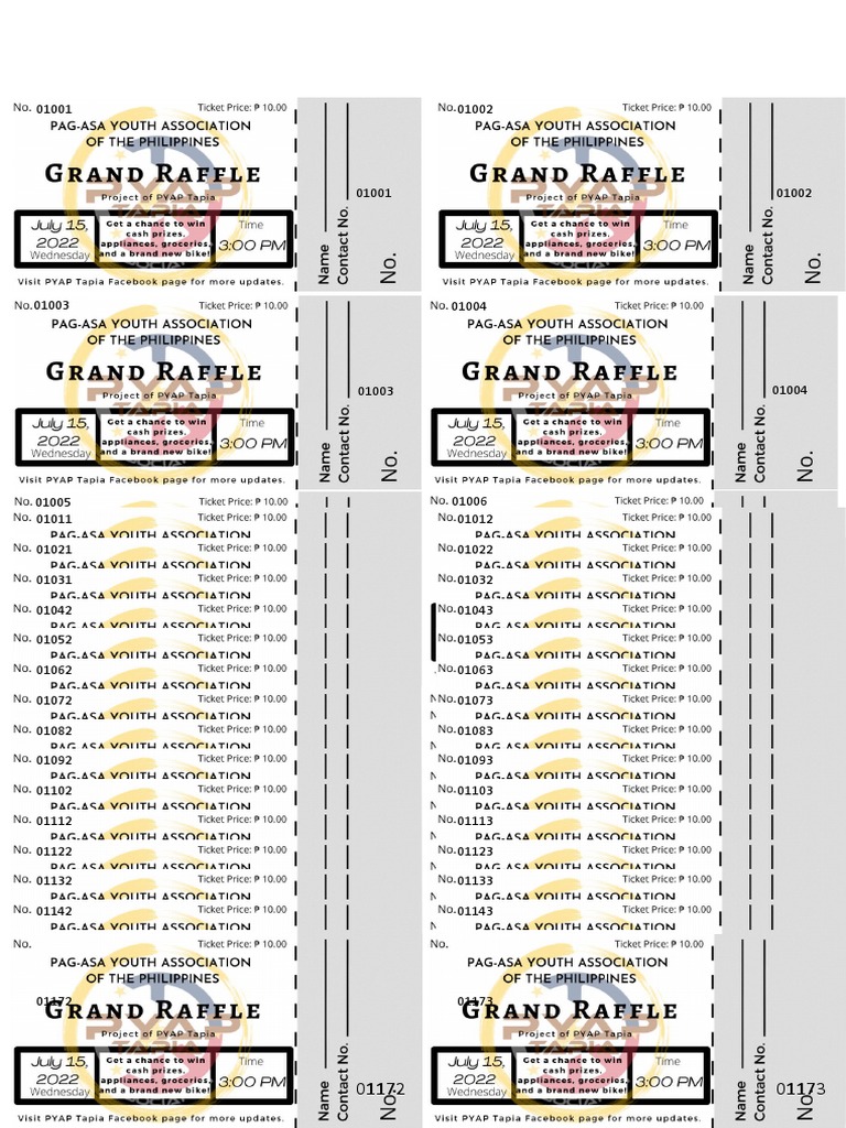 Raffle Ticket 1001 1500 | PDF