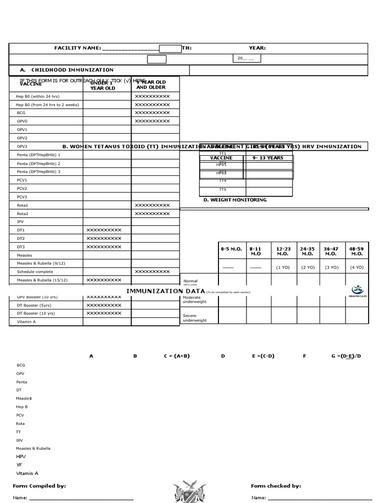 Immunization Outreach Form 2023 | PDF | Vaccines | Clinical Medicine