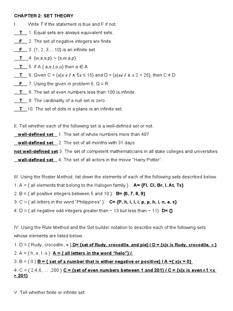 MMW Reviewer | PDF | Integer | Set (Mathematics)