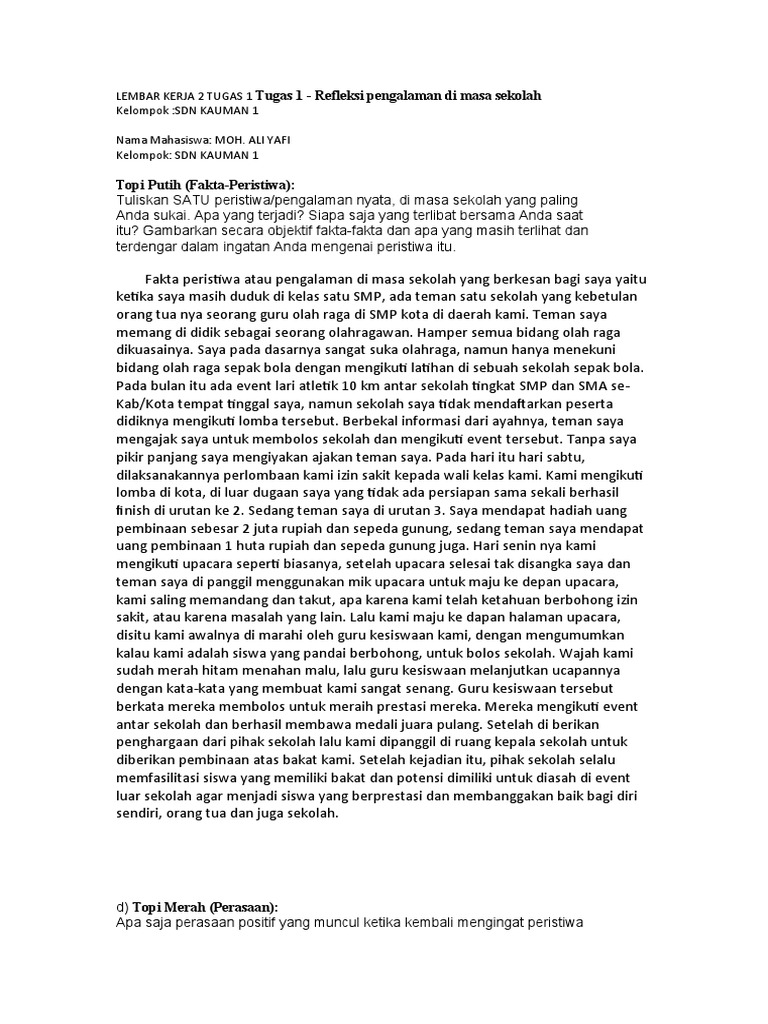 MOH - ALI YAFI LK 2 Tugas 1 | PDF | Karier & Perkembangan