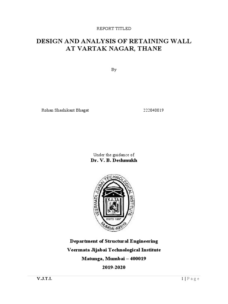 Geotech Retaining Wall Final Print | PDF | Building Engineering | Applied And Interdisciplinary ...