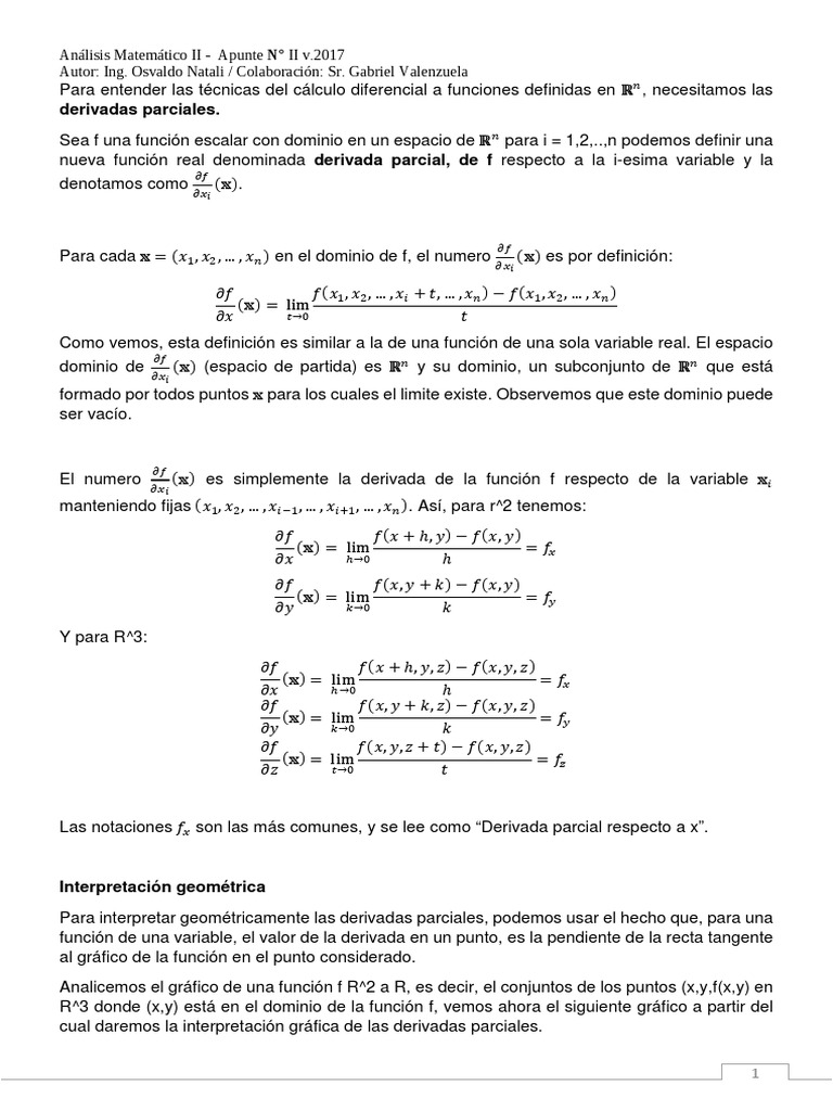 Derivadas Parciales y Cambio en Funciones | PDF | Derivado | Matriz ...
