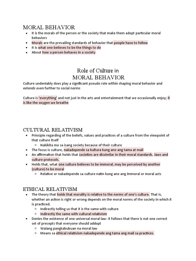 Moral Behavior | PDF | Morality | Applied Philosophy