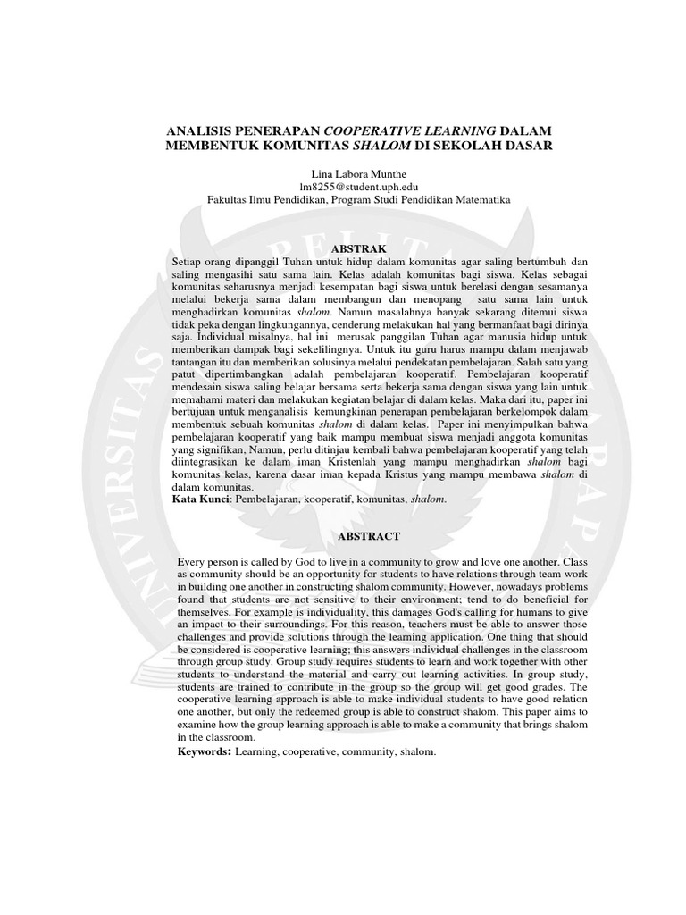 Pembelajaran Kooperatif di SD | PDF | Karier & Perkembangan