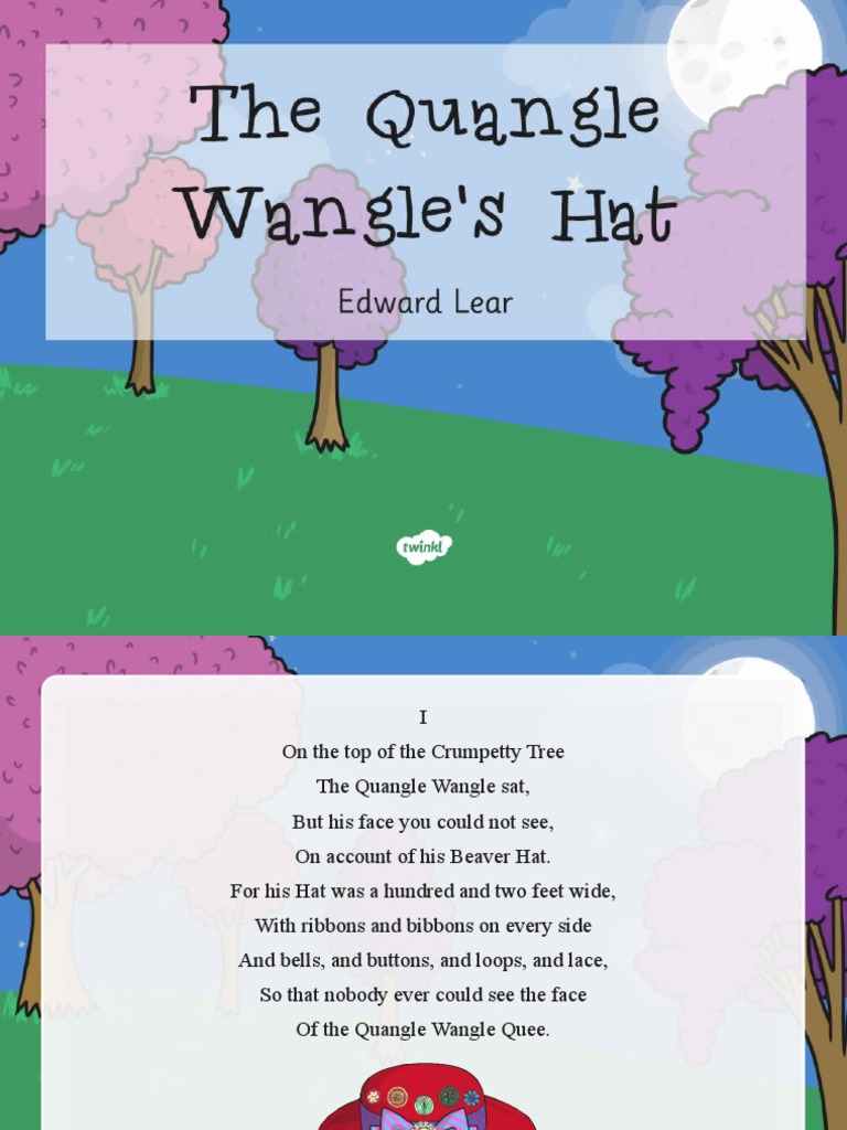 T2 E 2077 The Quangle Wangles Hat Edward Lear Poem PowerPoint | PDF