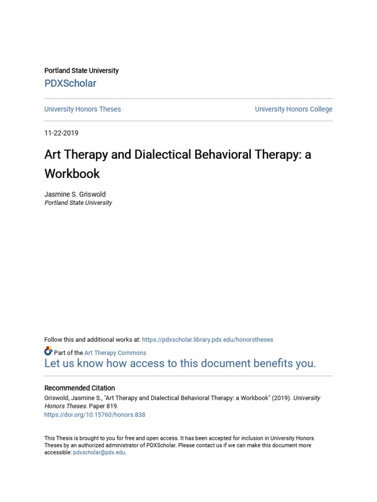 Art Therapy and Dialectical Behavioral Therapy - A Workbook | PDF ...