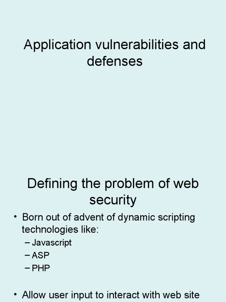 Web Application Vulnerabilities and Defenses | PDF | Http Cookie ...
