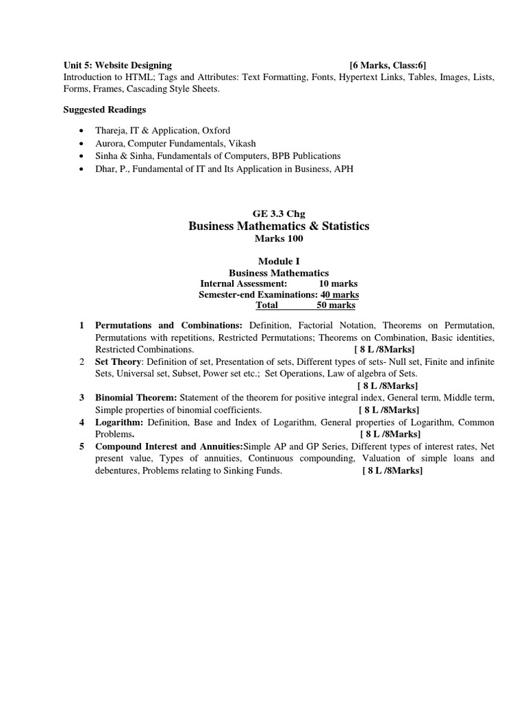 Course-Structure-Syllabi-BCom 1-101-140 | PDF | Audit | Valuation (Finance)