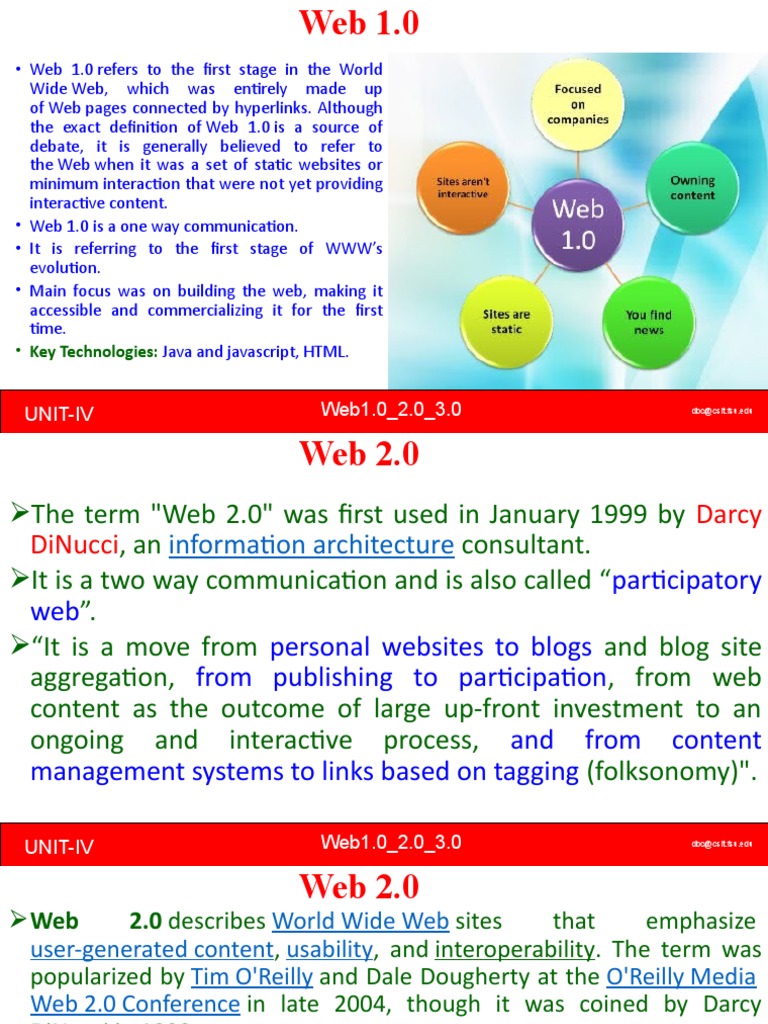 19 Lecture Web1.0 2.0 3.0 | PDF | Web 2.0 | World Wide Web 19 Lecture Web1.0 2.0 3.0 | PDF | Web 2.0 | World Wide Web