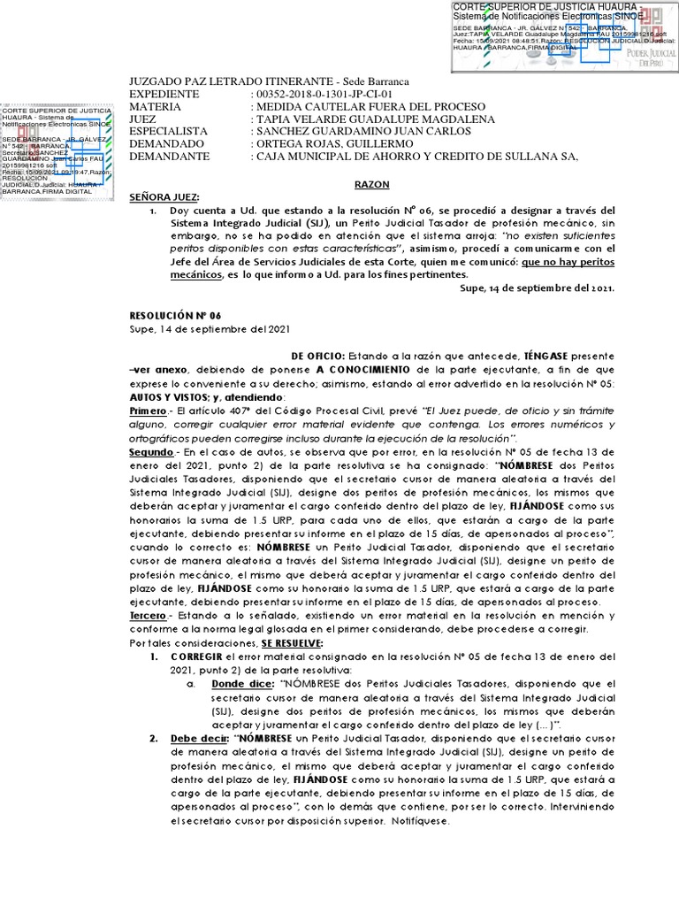 Res 2018003520231038000932195 | PDF | Testigo experto | Instituciones ...