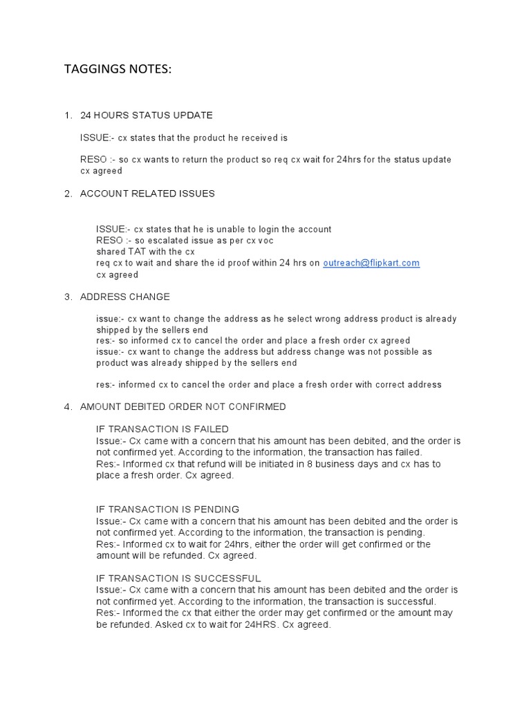 Taggings Notes | PDF | Service Industries