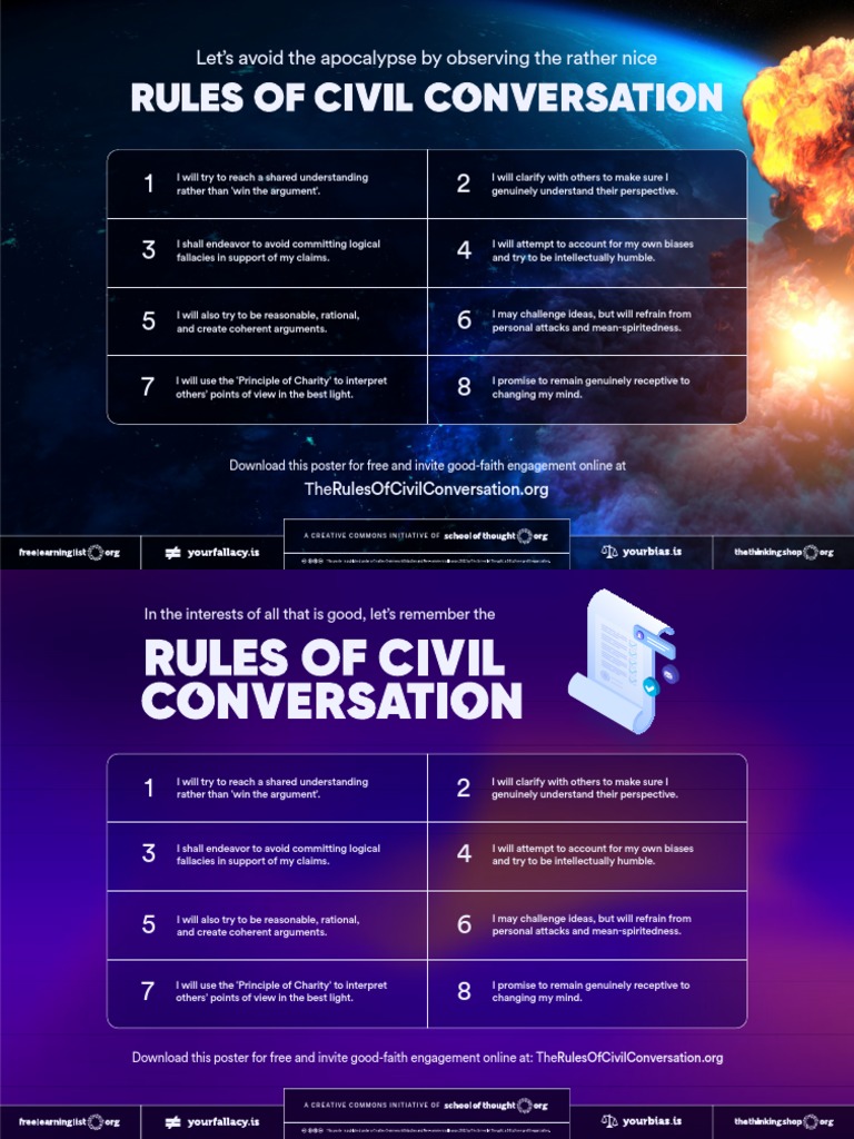 05 Rules of Civil Conversation Posters | PDF | Rationality | Fallacy