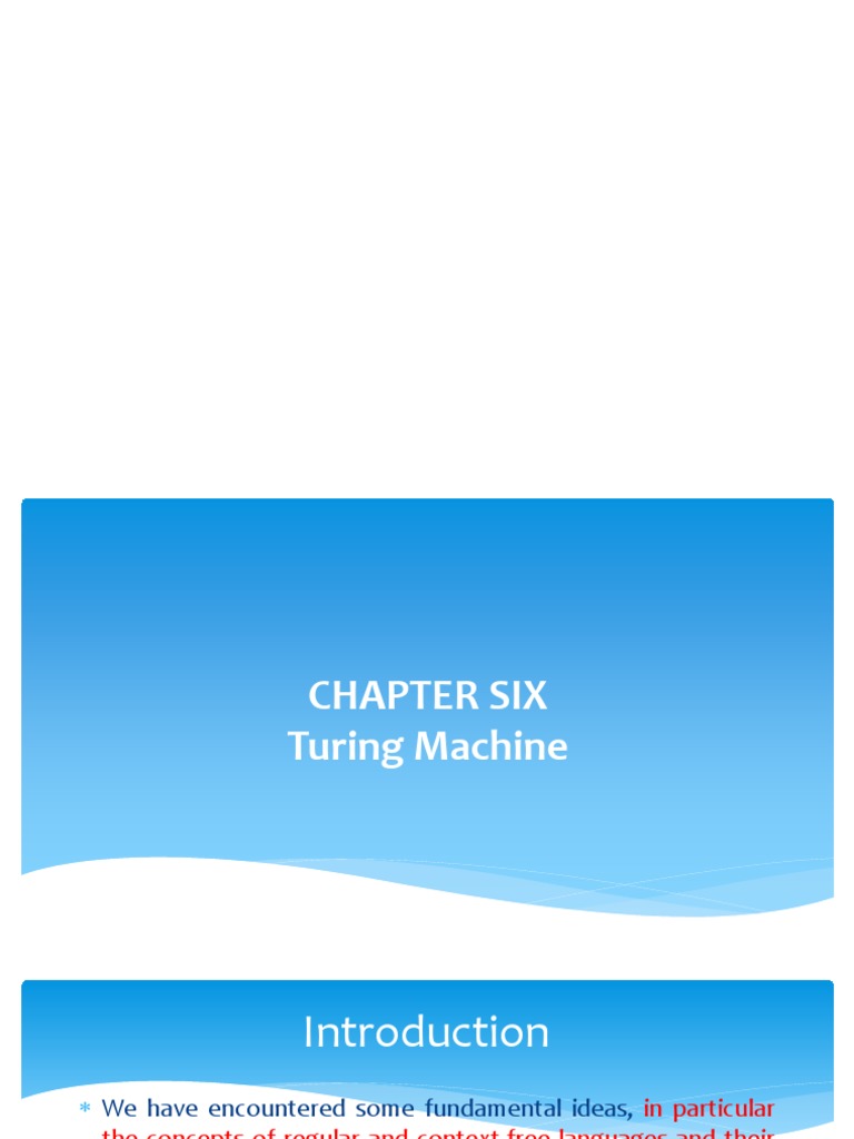 Chapter 6 | PDF | Automata Theory | Theoretical Computer Science