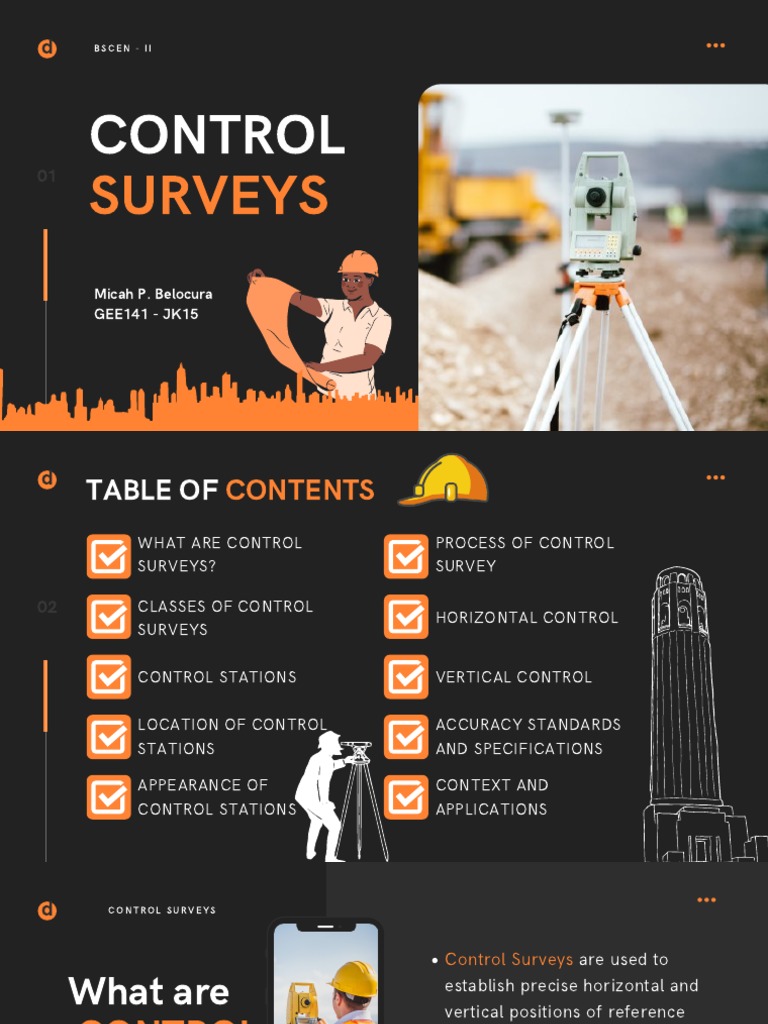 Control Surveys Presentation | PDF | Surveying | Geodesy