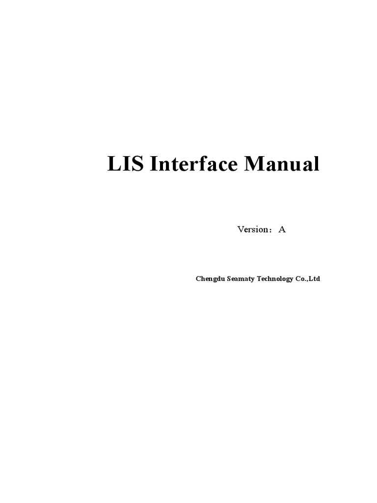 LIS Interface Manual for Seamaty SMT-100 | PDF | Computer Engineering ...