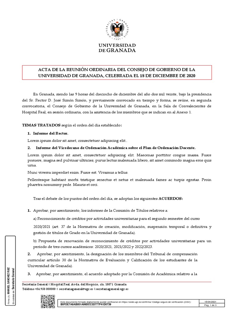 Ejemplo Actas - Formal - Firma - Digital | PDF | Gobierno