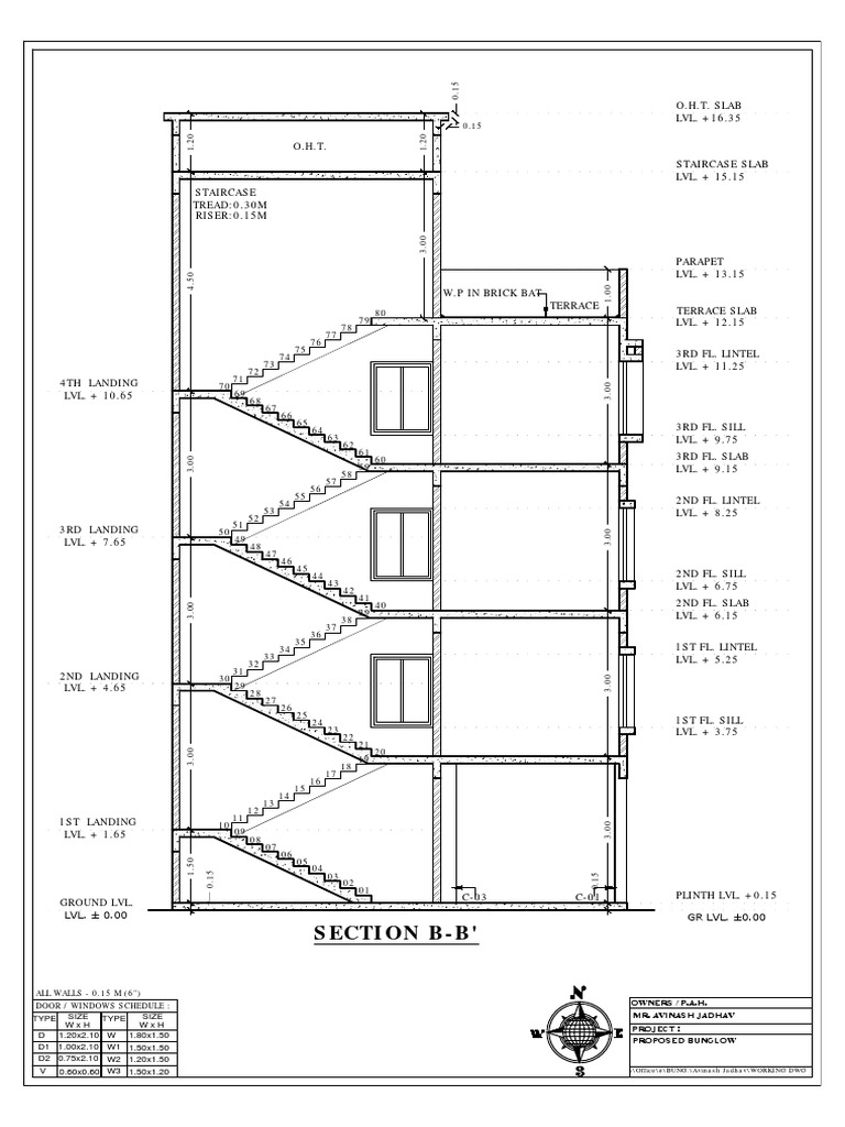 Section B-B' | PDF | Architectural Elements | Architectural Design