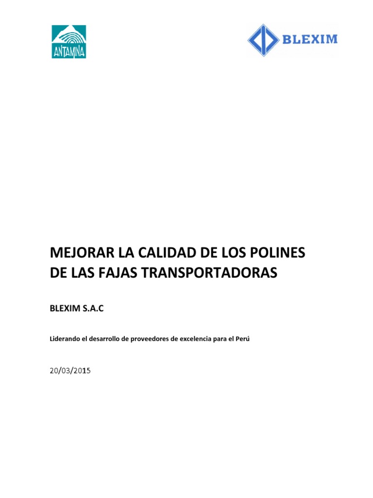 Mejora de Polines en Fajas Transportadoras | PDF | Material compuesto ...