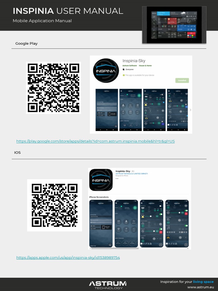 User-Manual-Inspinia-Mobile-App | PDF | Mobile App | Qr Code