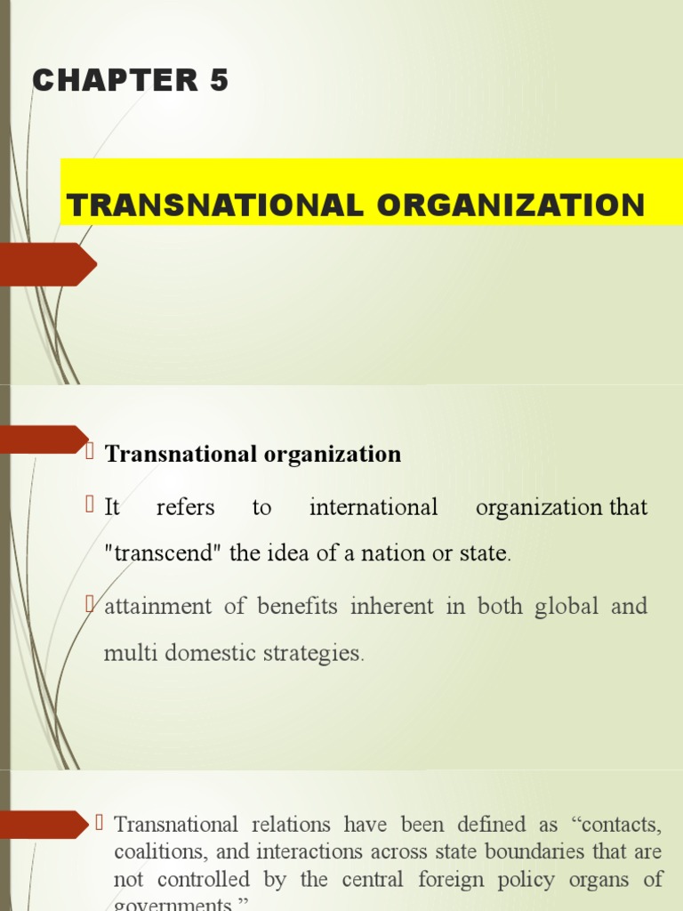 Transnational Organization | PDF | Employment | Business