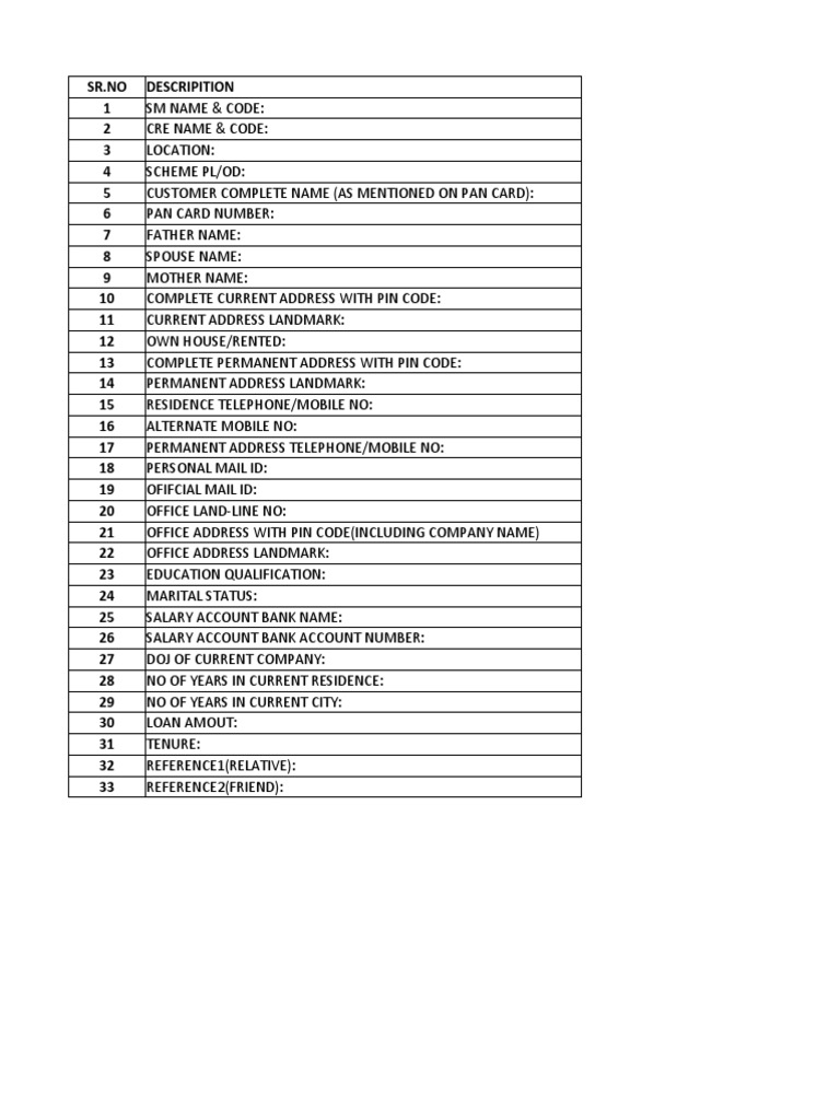 Personal Information Collection Form | PDF