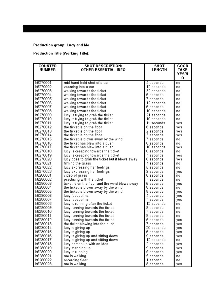 Logging Sheet Pdf